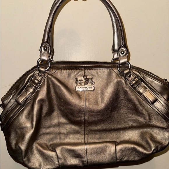 Coach | Bags | Vintage Coach Madison Sophia Metallicleather Purse Satchel Handbag | Poshmark